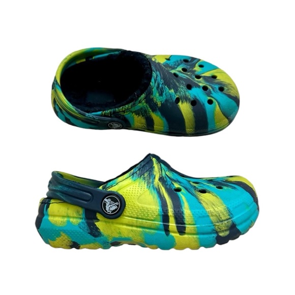 CROCS | Shoes | Crocs Kids Classic Marble Tie Dye Lined Clogs | Poshmark